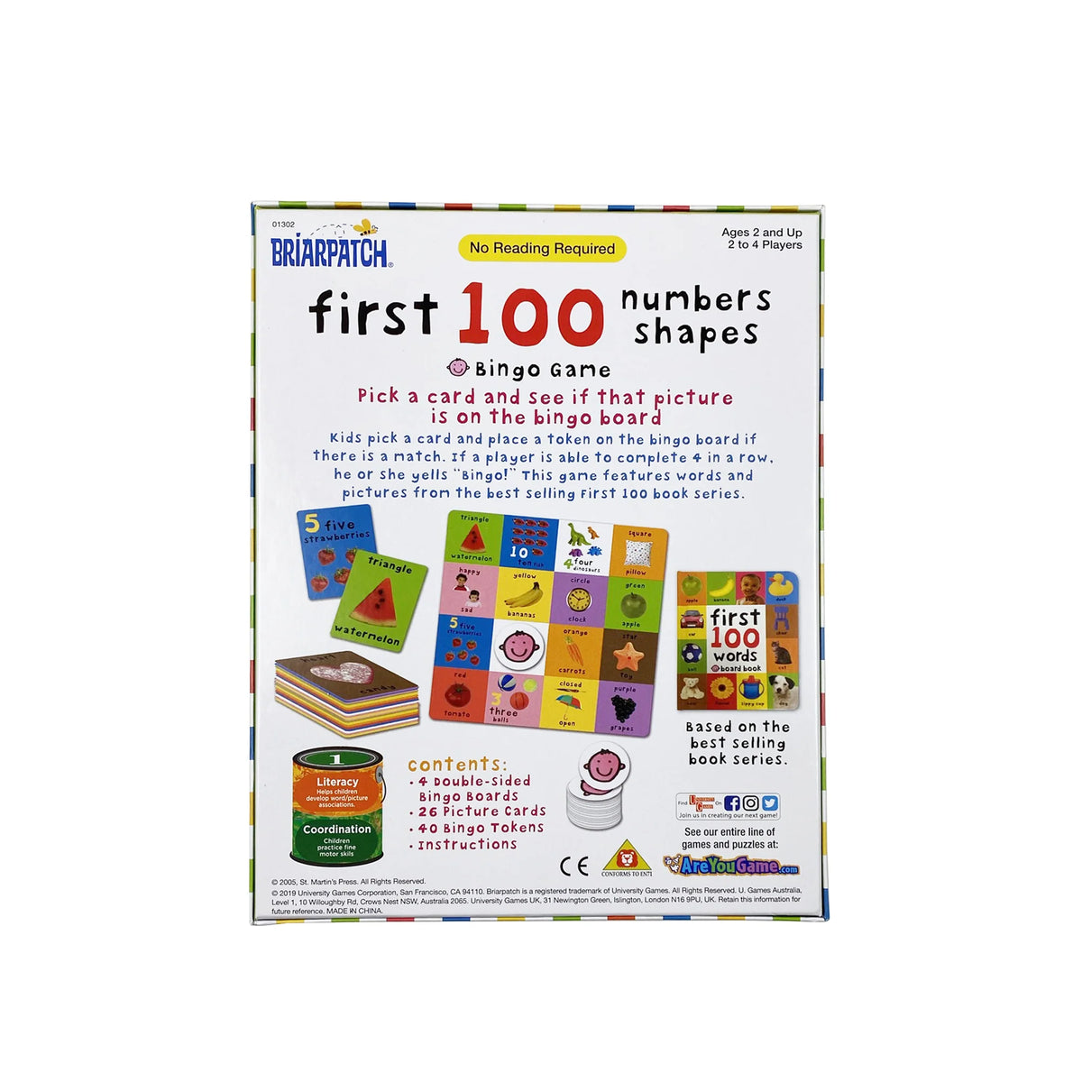 First 100 Numbers and Shapes Bingo Game | The Brain Train TT