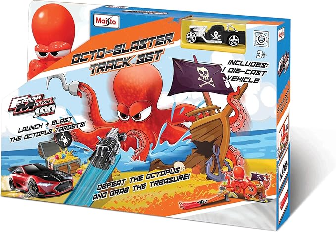 Maisto Octo-Blaster 1:64 Scale Track Set with Vehicle | The Brain Train TT