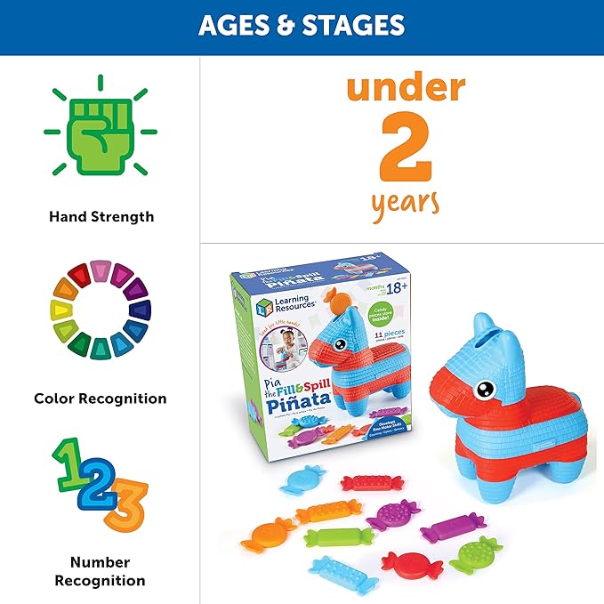 Learning Resources Pia The Fill & Spill Piñata - 11 Pieces, Age 18 Mon ...