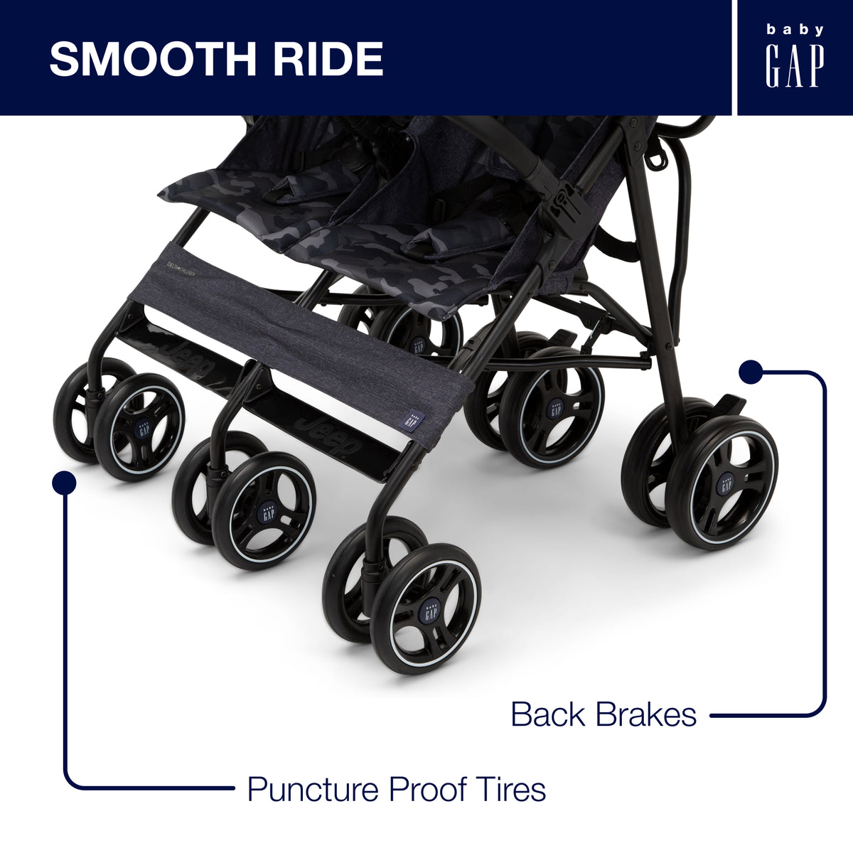 babyGap Classic Side-by-Side Double Stroller | The Brain Train TT