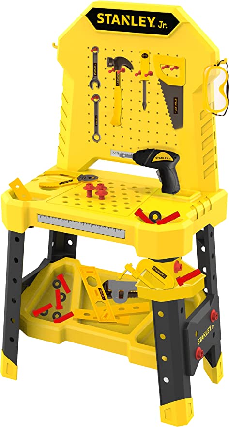 STANLEY Jr. Pretend Play Workbench & Power Drill & Toolset | The Brain ...