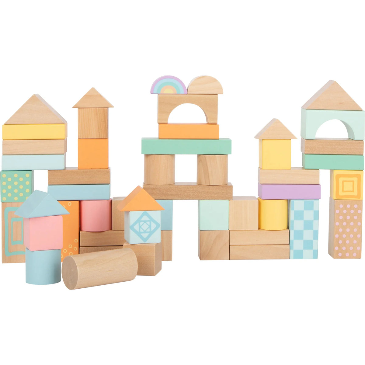 Pastel Building Blocks 50 Piece Playset | The Brain Train TT