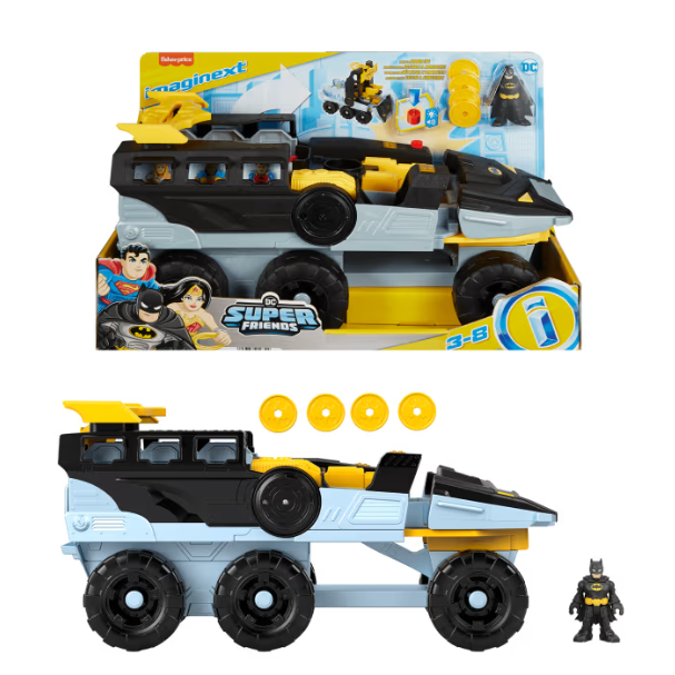 Imaginext DC Super Friends Transforming Bat-Tank With Batman Figure, L ...