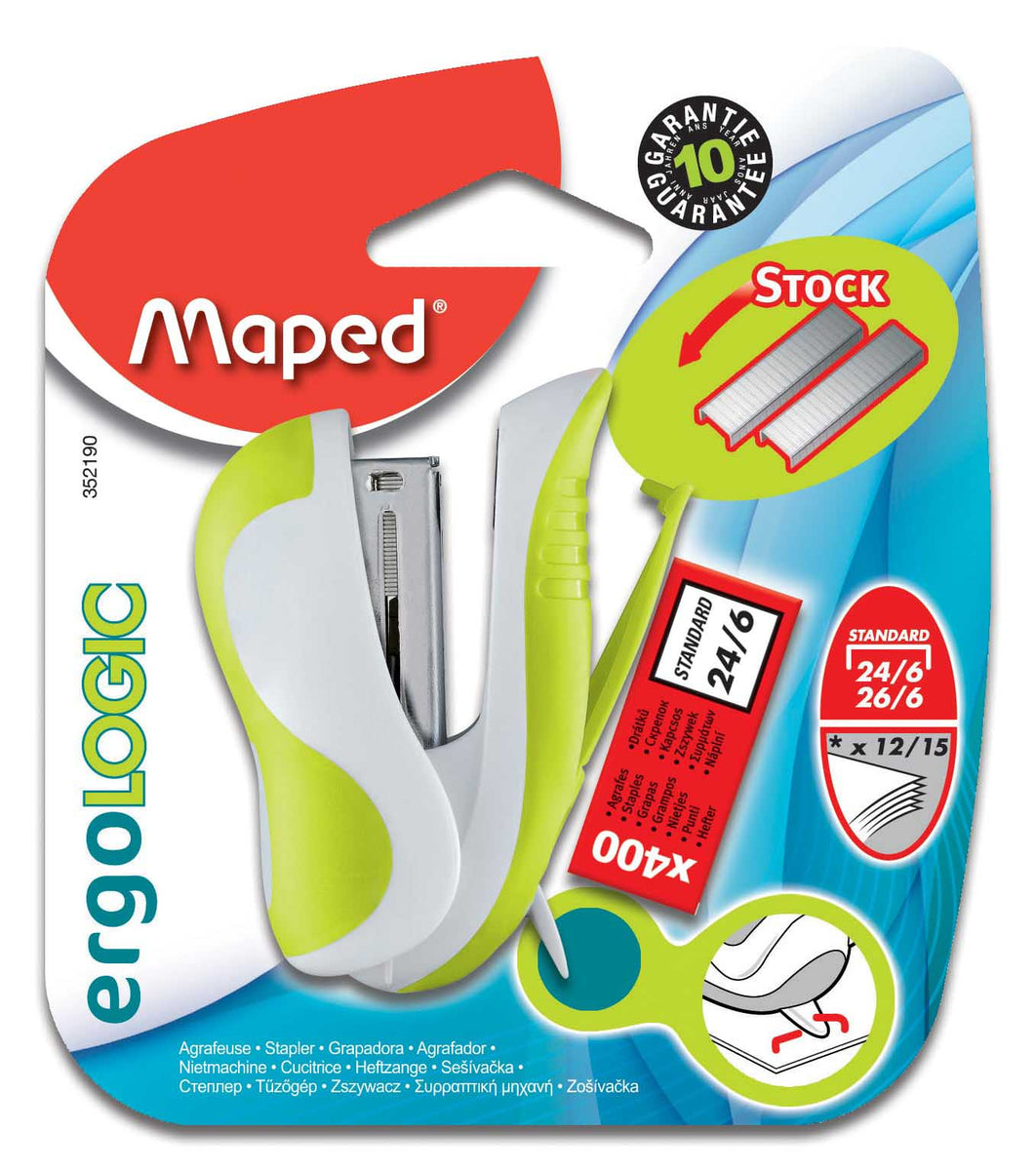 Ergologic Soft Touch Mini Stapler + 400 Staples | The Brain Train TT